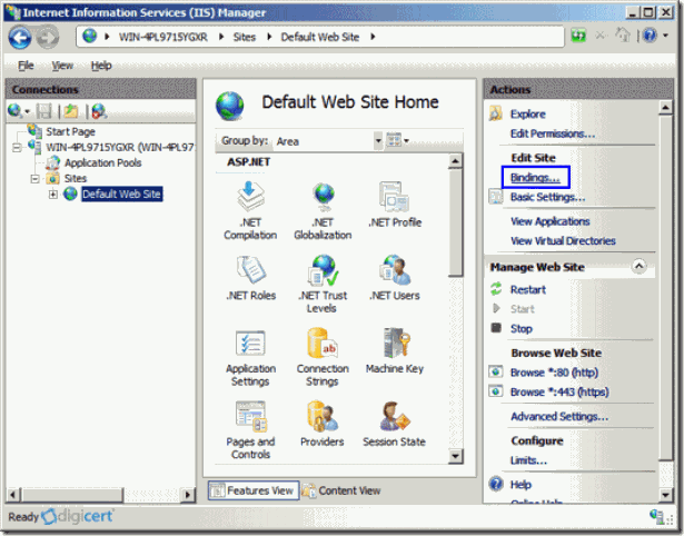 Change HostName for a WCF service in IIS 7